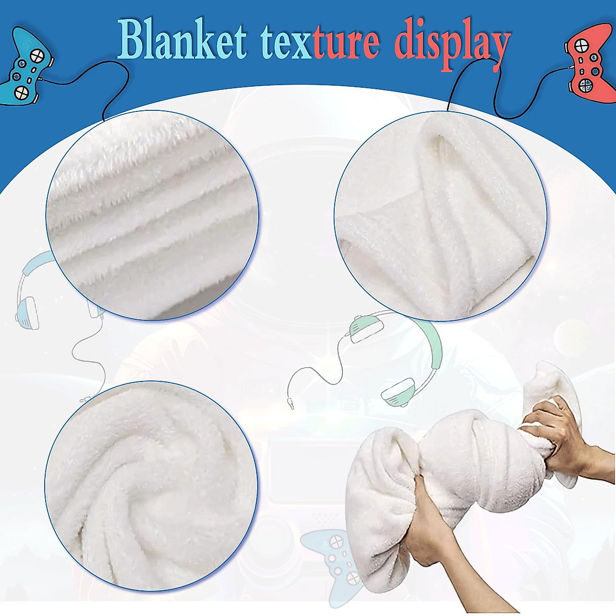 jvycjlu Gamer Throw Blanket, Boys Girls Game Blankets, Game Blanket for Boys Gifts for The Ultimat Gamer for Kids Teens Son Husbands Men Boyfriends Sofa Bedroom 60 X 50