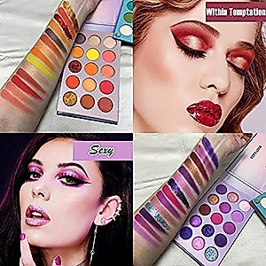 Beauty Searcher 60 Color Eyeshadow Palette, 4 in 1 Board High Pigmented Glitter Matte Eye Shadow Rotation Pearlescent Nude Makeup Palette Eyes Cosmetic