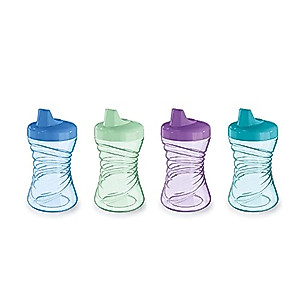 NUK Gerber GraduatesFun Grips Hard Spout Sippy Cups (Assorted, 4-Pack), 10 ounces