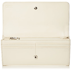 Furla 1003-WH000 SPLENDIDA CONTINENTAL WALLET SLIM, Women's, White Cotton