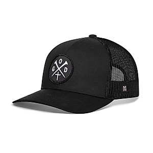 HAKA GOD Hat - Embroidered Trucker Hat Christian Jesus, Mesh Outdoor Hat for Men & Women, Adjustable Religious Baseball Cap, Snapback Golf Hat Black