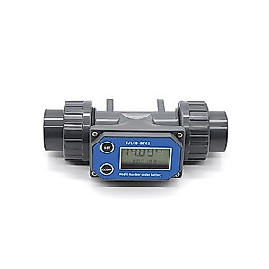 XAXAX Water Flow Meter, DN25-80 Flow Meter, Electronic LCD Digital Display Flowmeter, ZJLCD-BT01 PVC Pipe Liquid Water for Farm/Garden Irrigation,Gallon, QTS, PTS, L, m³(DN80,with Cable)