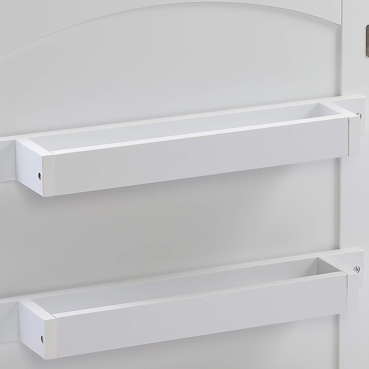 ANNECOSK Sewing Machine Table, Folable Craft Table with Storage Cabinet, Rolling Lockable Wheels, White