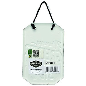 Open Road Brands John Deere Grass is Greener On My Side Embossed Metal Hanging Sign - Small John Deere Sign for Home Decorating - Great Gift Idea