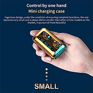 Wireless Earbug Bluetooth 5.0 Headphones, Hi-Fi Sound Quality Wireless Earphones with Wireless Charging Case Digital LED Intelligence Display, IPX7 Waterproof Sports Headset in-Ear with Mic