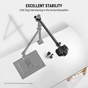 NEEWER 14.2”/36cm Flexible Holding Arm, Camera Mount Stand Overhead Extension Arm with 360° Swivel Ball Head and Adjustable Clamp for DSLR & Mirrorless Camera, Phone, LED Video Light, Webcam, CR221A