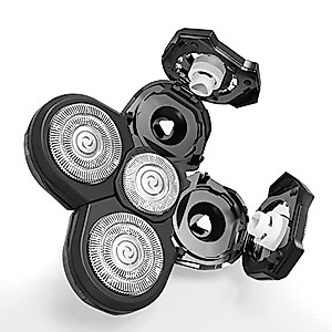 Telfun Shaver Replacement Blades, 5 Heads Beard Cutter Replacement Blade Easy Install Electric Razor Shaver Head for Bald and Face