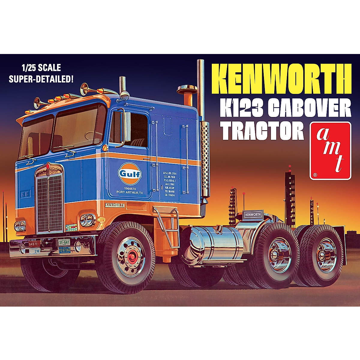 AMT Kenworth K-123 Cabover Gulf 1:25 Scale Model Kit