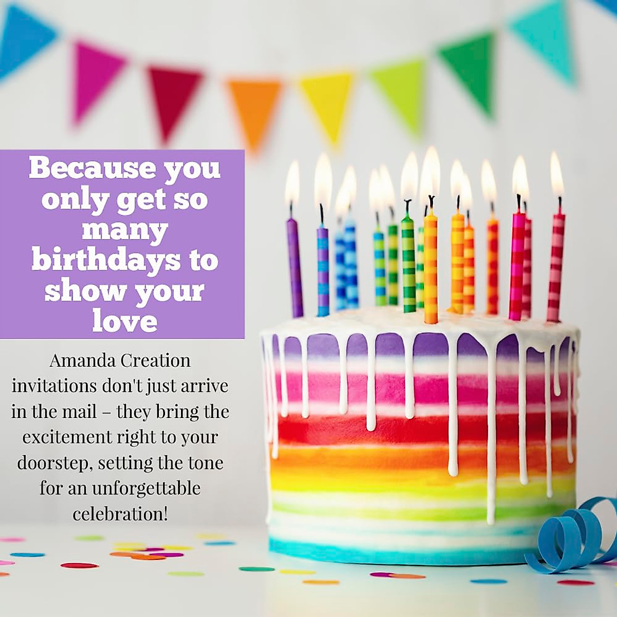 Amanda Creation Let's Par-tea Cute Animal Bubble Tea Themed Birthday Party Invitations, 20 5x7 Fill-In Cards with Twenty White Envelopes