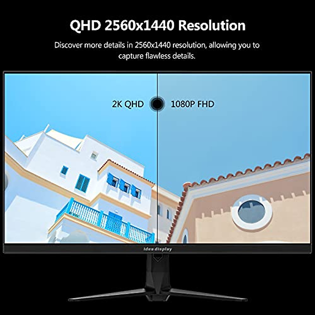 idea display 170Hz Gaming Monitor 27-inch 1440P (Supports 144Hz) Computer TN 2K QHD 2560X1440 1ms 1.07B Display Colors 90% DCI-P3 HDMI Displayport Frameless Freesync HDR Speaker LED G27Q