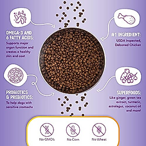 Health Extension Little Bites Dry Dog Food, Natural Food with Added Vitamins & Minerals, Suitable for Teacup, Toy & Miniature Dogs, Chicken & Brown Rice Recipe (4 Pound / 1.8 Kg)