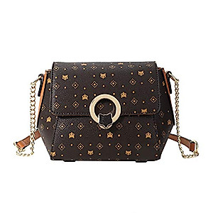 FOXLOVER Mini PVC Leather Crossbody Bag for Women Small Chain Shoulder Bags Purses for Ladies Signature Handbags