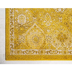 Unique Loom Penrose Collection Area Rug - Blake (8' x 10' Rectangle, Yellow/ Beige)