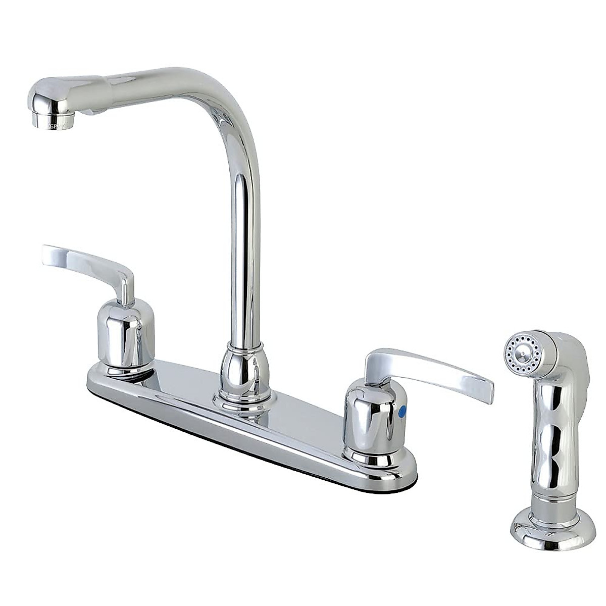 Kingston Brass FB751EFLSP Centurion 8" Centerset Kitchen Faucet, Polished Chrome