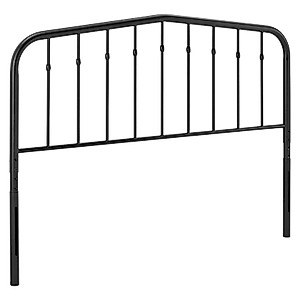 Modway Lennon Modern Farmhouse Metal Queen Headboard in Black