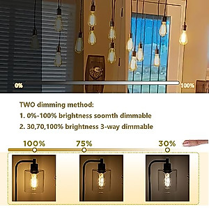 Jensense Edison Bulb E26 LED Bulb 40 Watt Equivalent Dimmable Light Bulbs Soft Warm White 2700K 4W 450 Lumens 90Ra LED Filament Clear Glass, 6 Pack