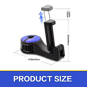 Banseko 2 Pack Car Hook,Car Seat Back Hook,Universal Multifunctional Car Vehicle Back Seat headrest Mobile Phone Holder,Universal adjustable Car headrest hook (Blue)