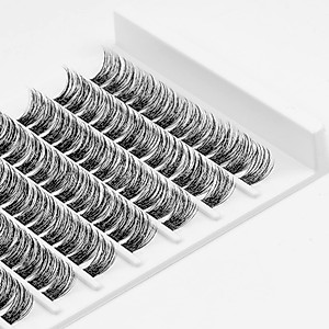 WONSIS Lash Clusters, 120 Pcs Individual Lashes Cluster, Soft and Lightweight Individual Lashes, 0.07 Thickness C Curl Synthetic Reusable Artificial DIY Lash Extension (Volume-Medium 12mm)