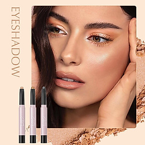 SWEETSHION Pearl Highligh Eye Shadow Stick Easy To Color Glitter Eye Shadow Pencil, Lasting Sweat Proof Brightening Eye Makeup, 1PC Lazy Eye Shadow Stick