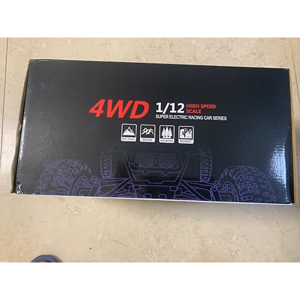 YuqiaoTime WLtoys 12427 RC Car 4WD 1/12 2.4G 50KM/H High Speed Monster Vehicle Remote Control Car RC Buggy Off-Road Car (12427 1B)