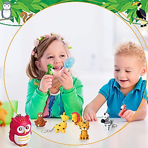 Nosiny 9 Pcs Animal Keychains Pediatric Nurse LED Keychains Animal Badge Key Ring for Kids Boys Girls Party Favor, 9 Style