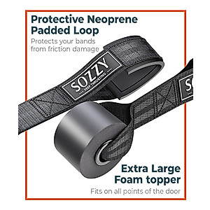 Sozzy Door Anchor for Resistance Bands, Extra Large, Heavy Duty with Solid Nylon Core, Great for Closed Loop Bands, Physical Therapy, Home Workout Equipment