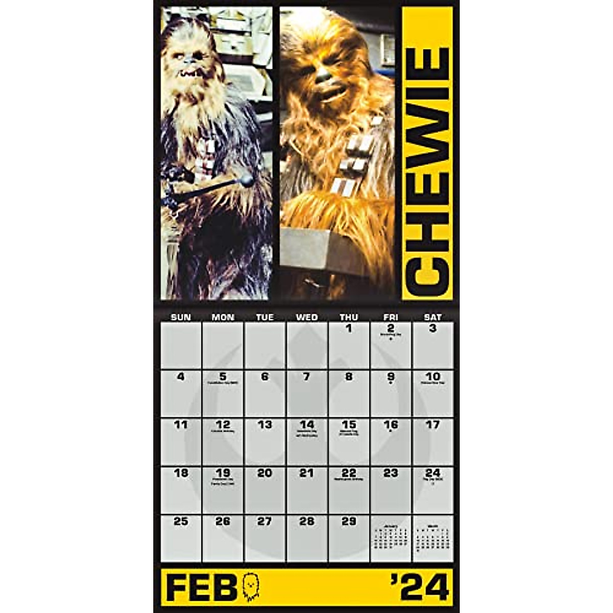 2024 Star Wars: Saga Mini Wall Calendar & Push Pins