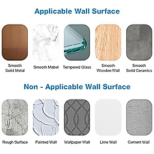 Conworld 4 Packs Shower Caddy Adhesive Replacement, Strong Sticky Heavy-duty Wall Adhesives Nail Free Transparent Adhesive Pad, Adhesives Hook for Shower Caddy, Kitchen Racks, Bathroom Storage Shelves