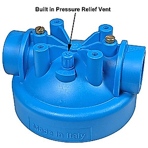 KleenWater Premier 4520 Water Filter System - Transparent (Clear) Housing - 1.5 Inch Inlet/Outlet - 40 GPM with Bracket, Wrench and Three KW4520G Meltblown 5 Micron Sediment Cartridges