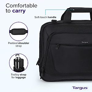 Targus CityLite Laptop Briefcase Shoulder Messenger Bag for 15.6-Inch Laptop, Black (TBT053US)