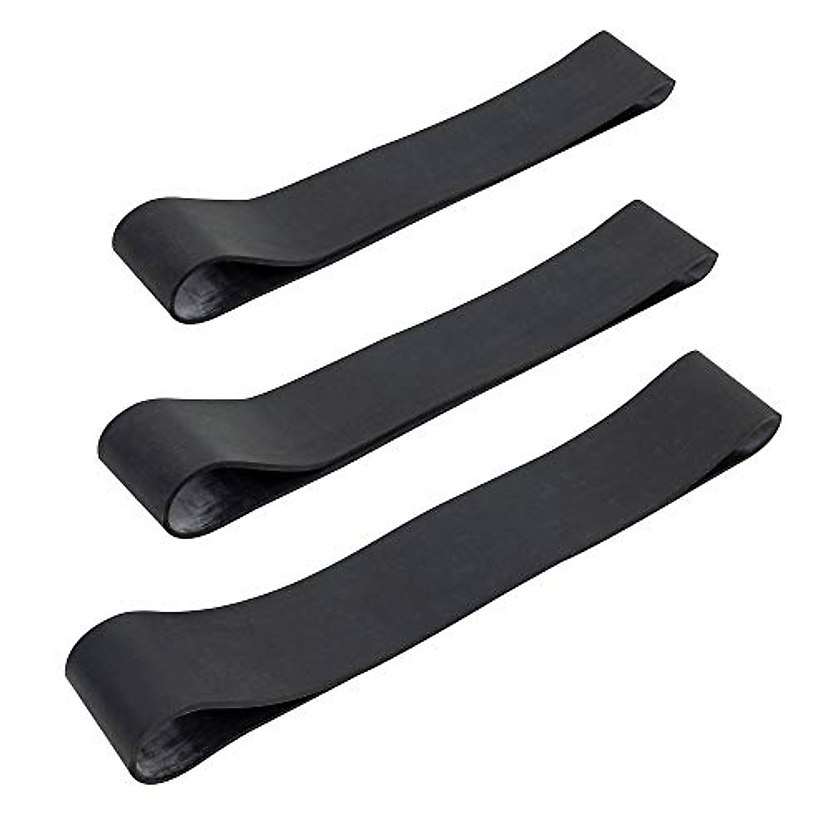 LINE2design Firefighter Helmet Bands - Heavy Duty Rubber Helmet Band Fits For Modern & Traditional Style Fire Helmets Pack of 3 - Black - Made in USA