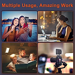 Eicaus Rechargeable Selfie Light with Clip and Adapter for Phone＆Camera-Perfect for TikTok, Selfie, Video Conference-Compatible with iPhone,Android,iPad,Laptop-Portable LED Light for Photos and Videos