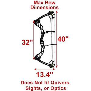 Case Club Waterproof Parallel Limb Compound Bow Pre-Cut Case with Silica Gel to Help Prevent Rust