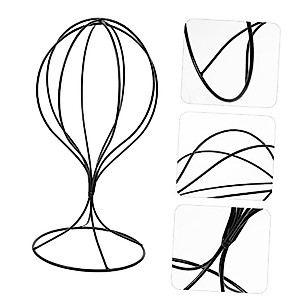 UPKOCH 1pc Wrought Iron Hat Rack La Black Hat Collapsible Hangers for Clothes Black Coat Hangers Black Wigs Collapsible Table Portable Table Hat Rack Hat Shaping Holder Support Frame Fold