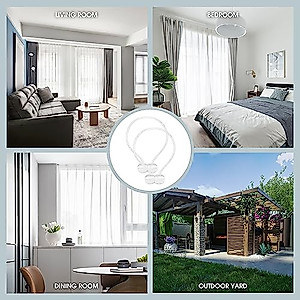 XIOTOTIEMPO Magnetic Curtain Tiebacks Biege 4 Pack, Curtain Tie Backs Holdbacks Holders Hooks Clip Buckles for Curtains Drapes, Curtain Ties for Home Bedroom Office Decorative Curtain(White)