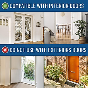 Easy to Install Under Door Draft Stopper - Thicker 2" Foam Strip Blocks 50% More Noise, Wind - Seal Bottom of Doors 30" to 36" - Interior Front Door Sweep, Blocker, Soundproofing - Everlasting Comfort
