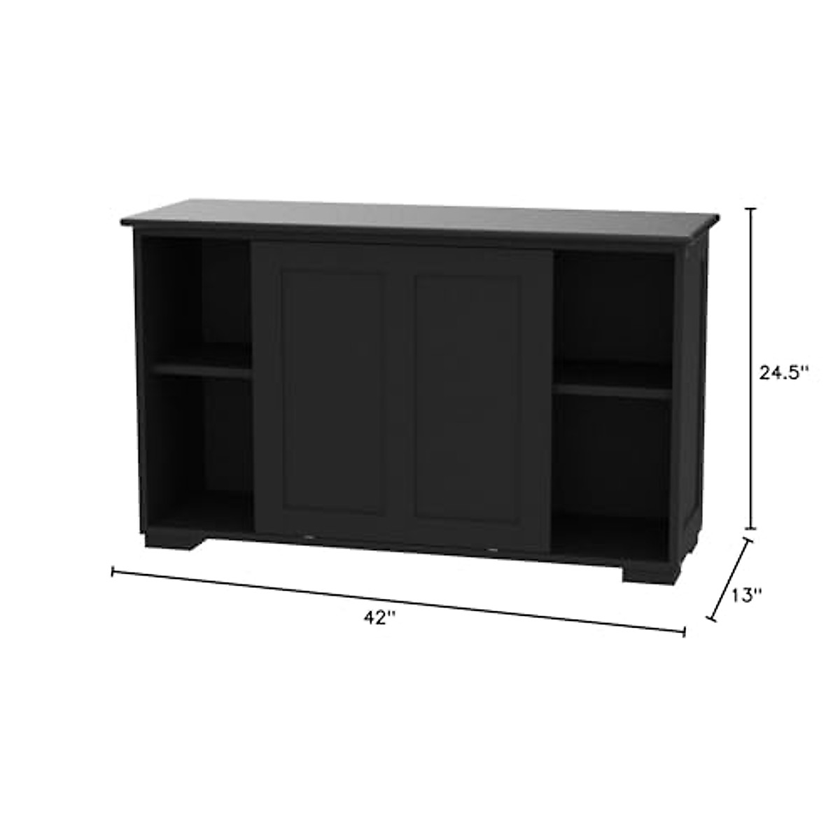 Safeplus 42" Compact Buffet Sideboard with Sliding Wooden Doors and Adjustable Shelf