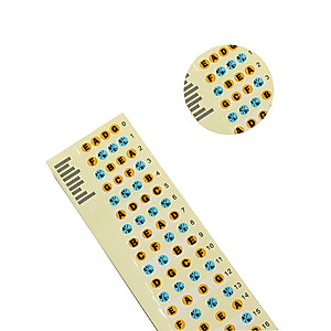 MoonEmbassy Bass Guitar Fretboard Note Map Decals/Stickers,4-String Bass Guitar Fingerboard for Beginner