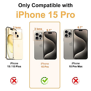 Wuwedo for iPhone 15 Pro Clear Card Case - Hybrid Slim Fit Wallet with Card Holder, TPU + PC, Anti-Yellowing, 6.1" 2023