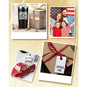 KIKERRO Fathers Day Dad Gifts from Daughter, Birthday Christmas Gift for Men Stepdad, 20 oz Tumbler Mug, Black