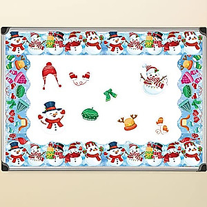 Christmas Bulletin Border Snowman Board Trim for Holiday Classroom Decoration 69ft