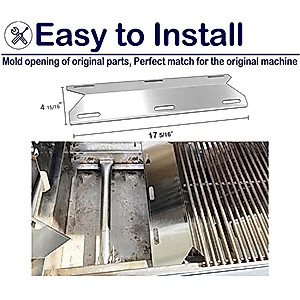 YOUFIRE Heat Plates Stainless Steel Grill Replacement Parts for Charmglow 4 Burner 720-0304, Heat Tent Shield, Gas Burners Cover