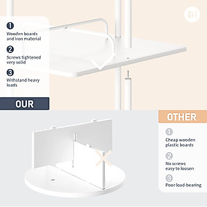 DIMJ Rotating Shoe Rack Tower - 6-Tier Spinning Shoe Rack, Revolving 360 Shoe Organizer Spinning Tower for Storage of Shoes/Boots/Bags, Square Carousel Rotate Shoes Closet Organization White