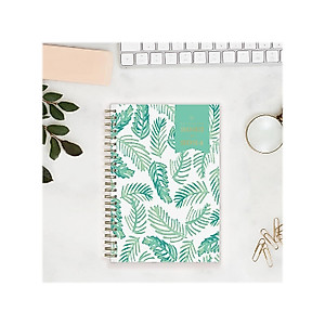 Blue Sky Day Designer for 2023-2024 Academic Year Weekly and Monthly Planner, 5' x 8', Frosted Flexible Cover, Wirebound, Palms (137892-A24)