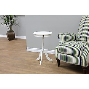 Frenchi Furniture Table, 15.76 in x 15.76 in x 24.82 in, White