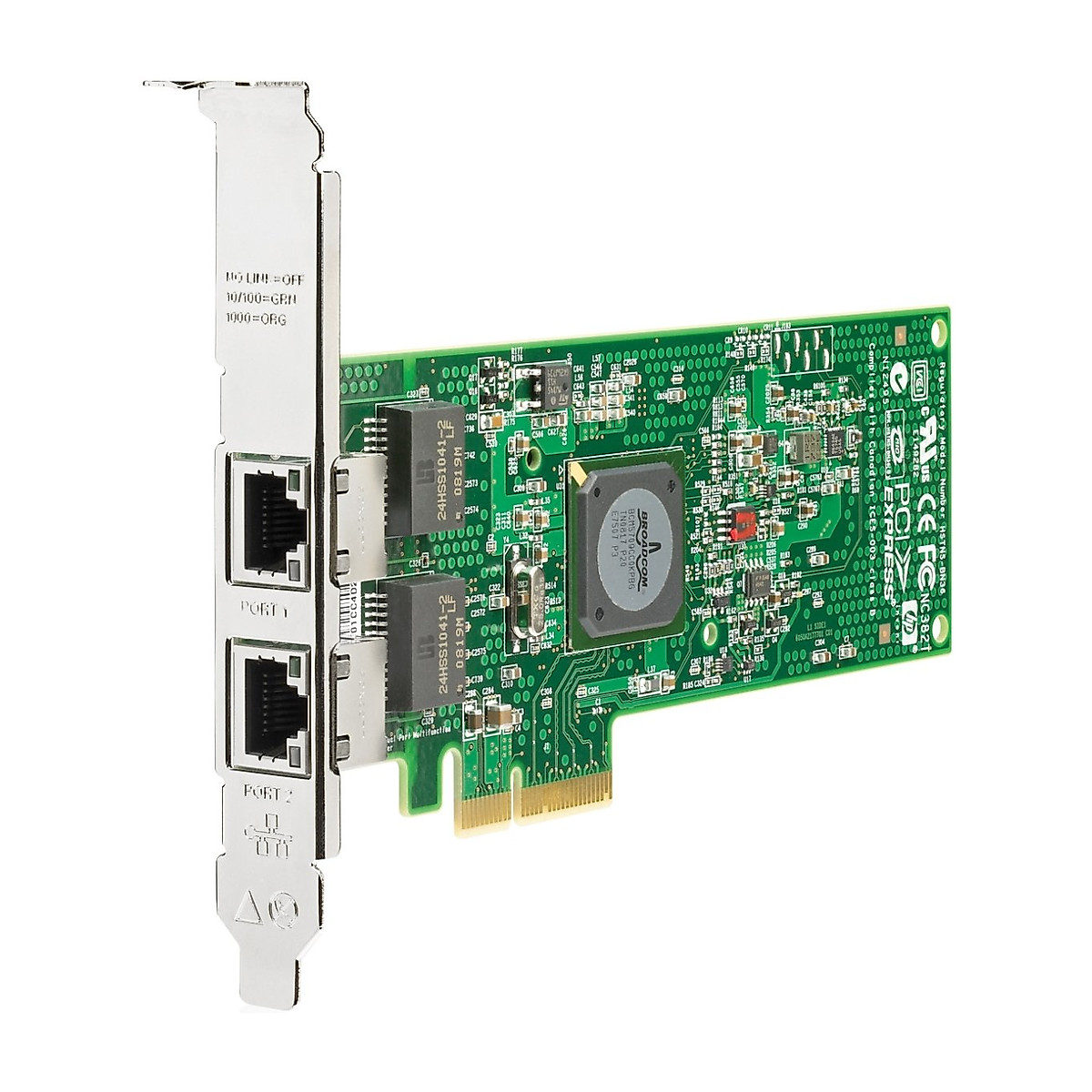 HP NC382T PCI Express Dual Port Multifunction Gigabit Server Adapter (458492-B21) -