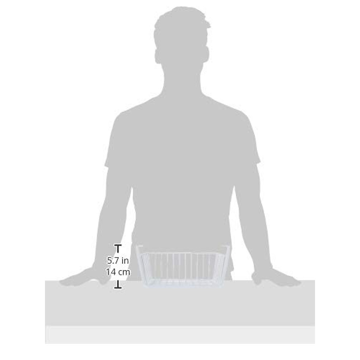 Home Basics Small Under-The-Shelf Basket, White