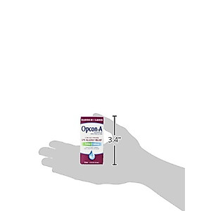 Bausch and Lomb Opcon-A Eye Allergy Relief Drops, Travel Size 0.5 FL OZ (15 ml) - Pack of 6