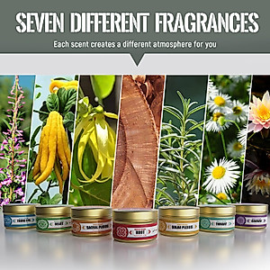 AOOVOO Chakra Candles with Healing Crystals - 7 Chakra Crystal Set, Spiritual Gifts for Women, Crystals and Healing Stones Set, Soy Wax Candles