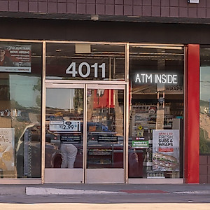 SpellBrite ATM INSIDE Sign for Business | ATM & EBT-Related Signs with Neon Look, Red LED Light | 33.2" x 6.3"